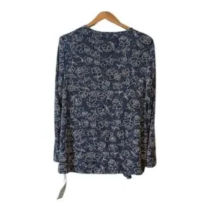 Alex Evenings | Jackets & Coats | Alex Evenings Blue Floral Glitter ...